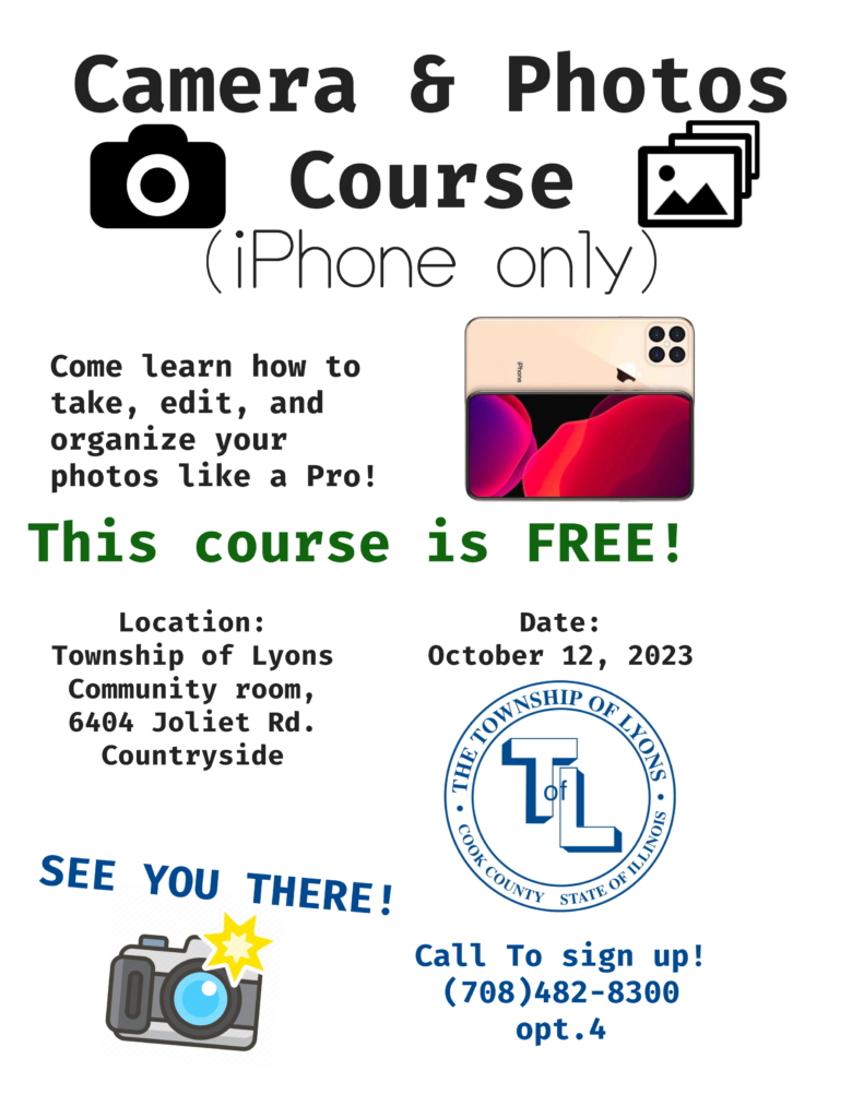 Camera & Photos Course – Township of Lyons