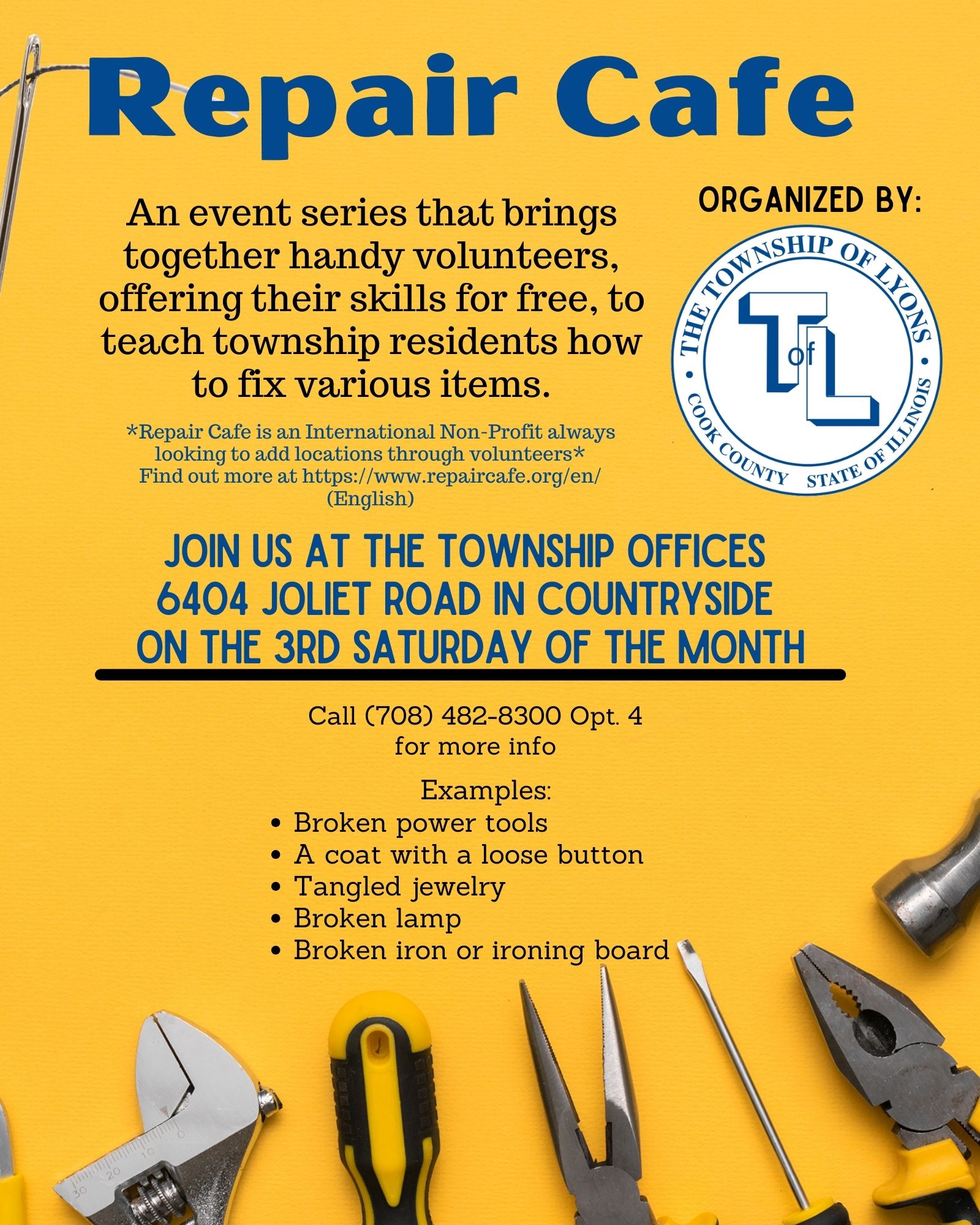 Repair Cafe Location – Township of Lyons