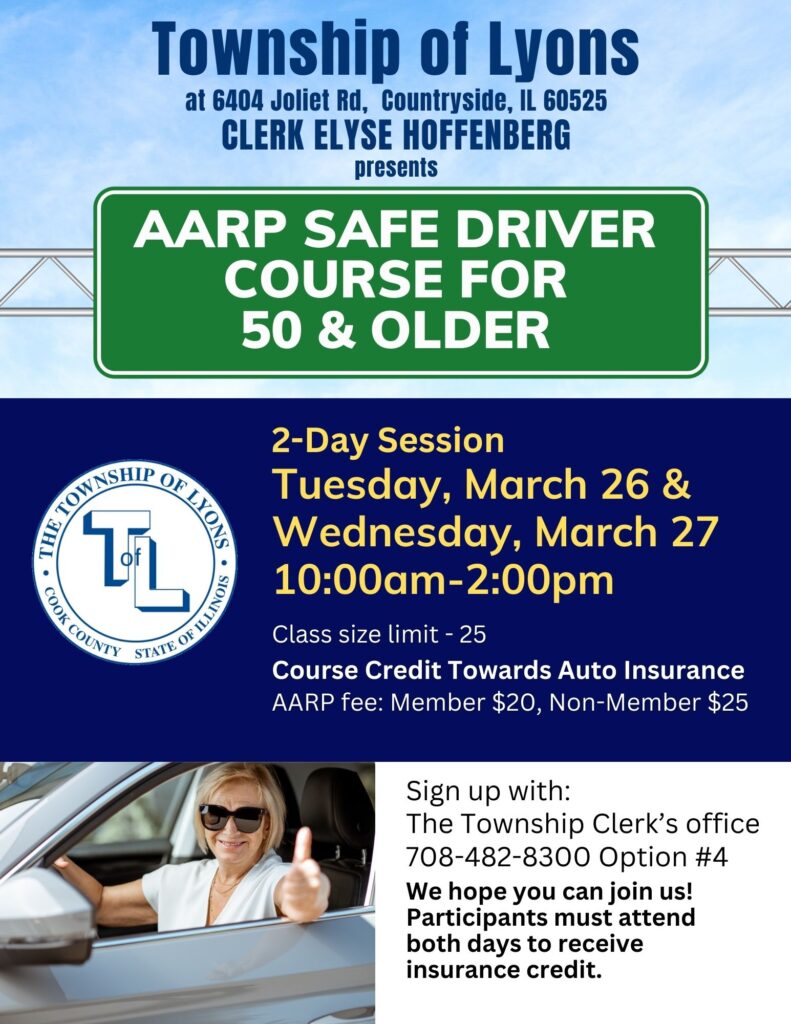AARP Safe Driver Course March 2024 Dates – Township of Lyons