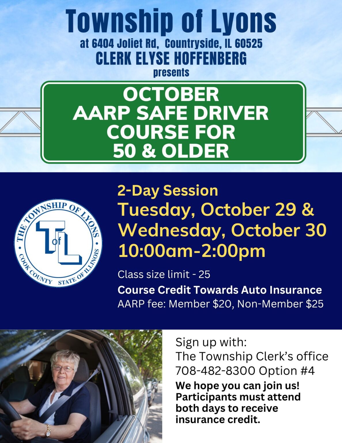 AARP Safe Driver Course October 2024 Dates – Township of Lyons