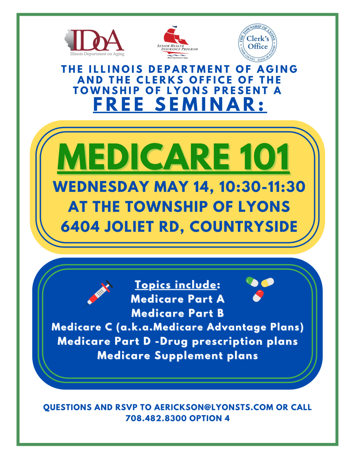 Medicare 101 seminar – Township of Lyons